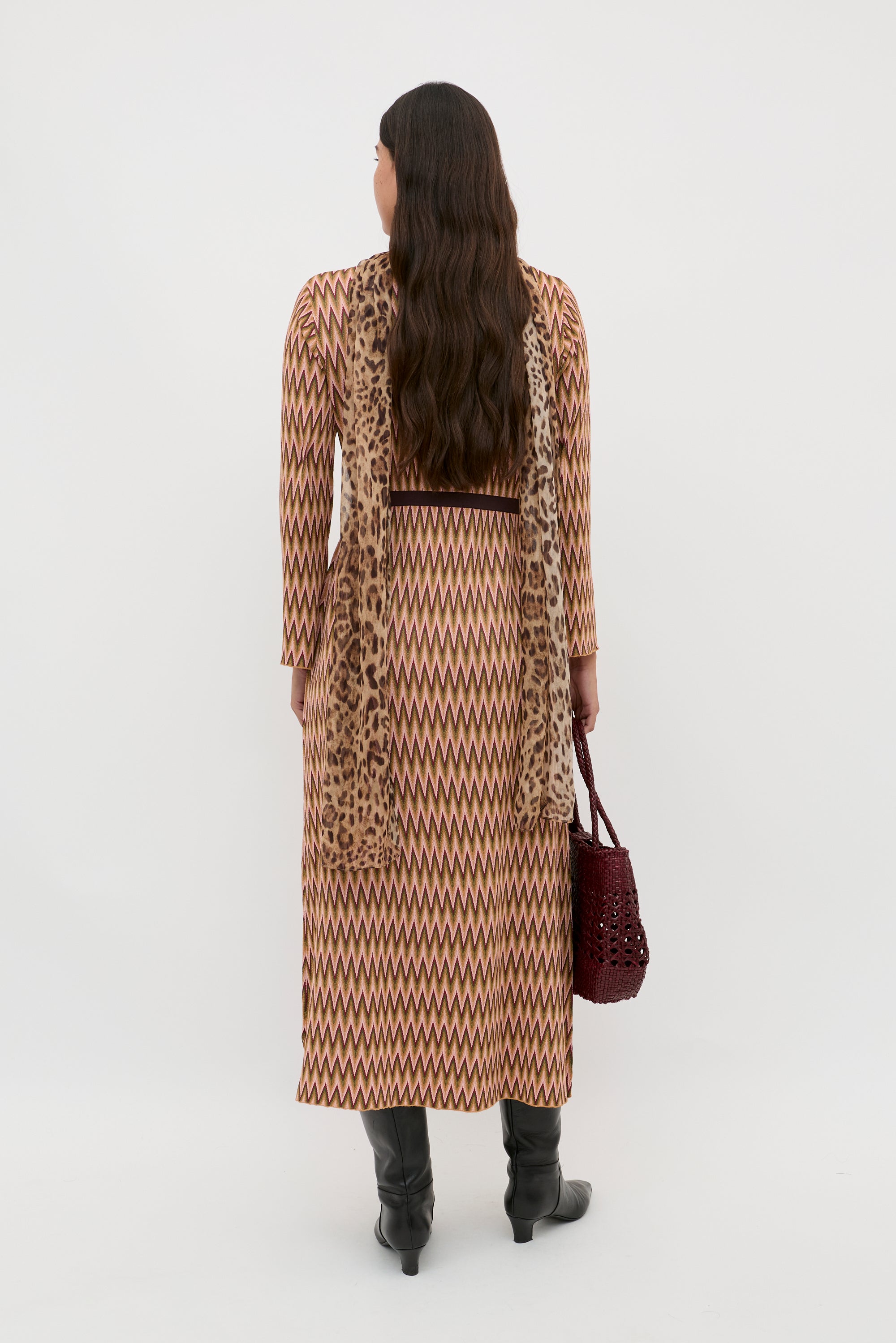 Pamela Knitted Dress in Maeve Jacquard Multi | RIXO ⋆