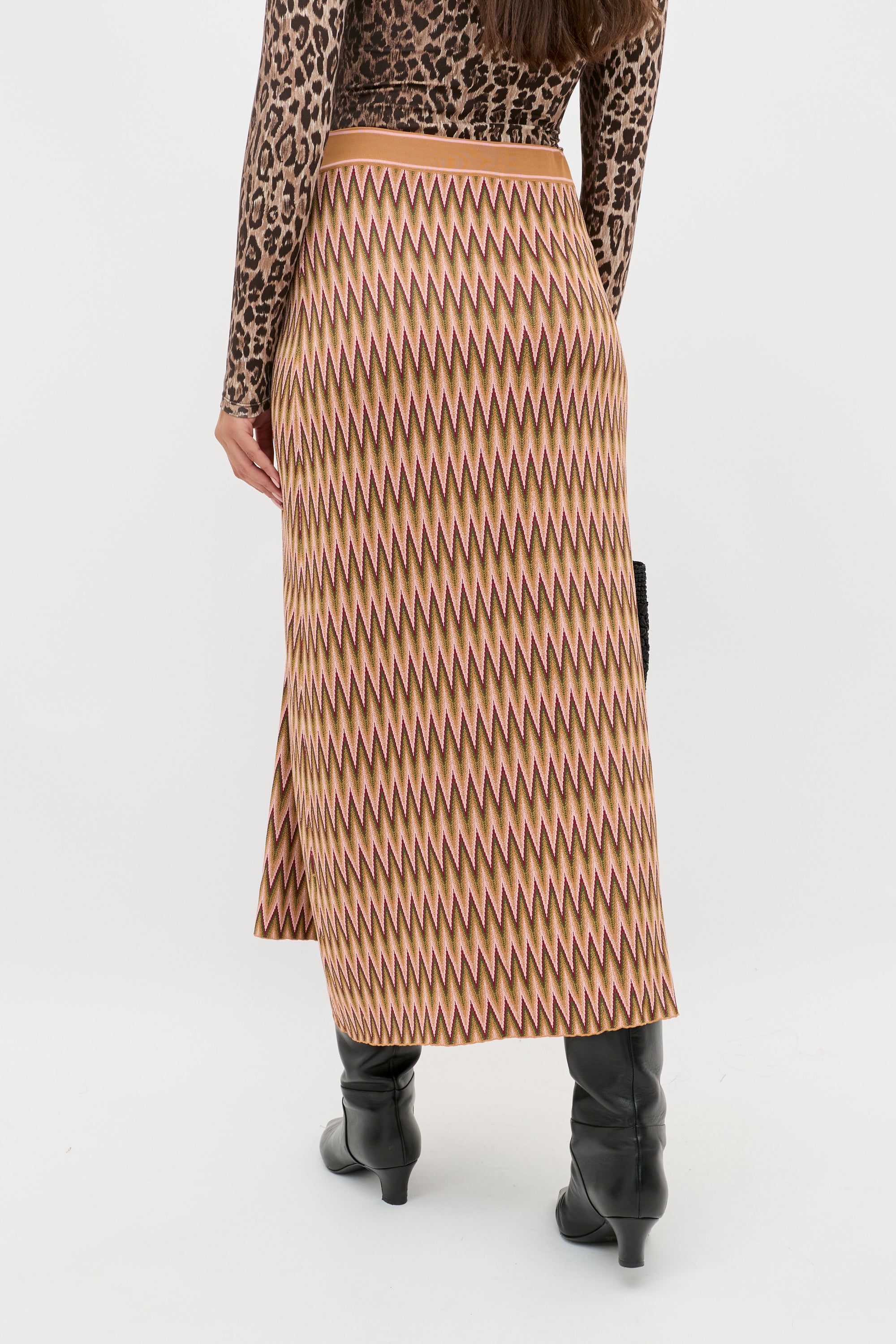 Brandy Knitted Skirt in Maeve Jacquard Multi | RIXO ⋆