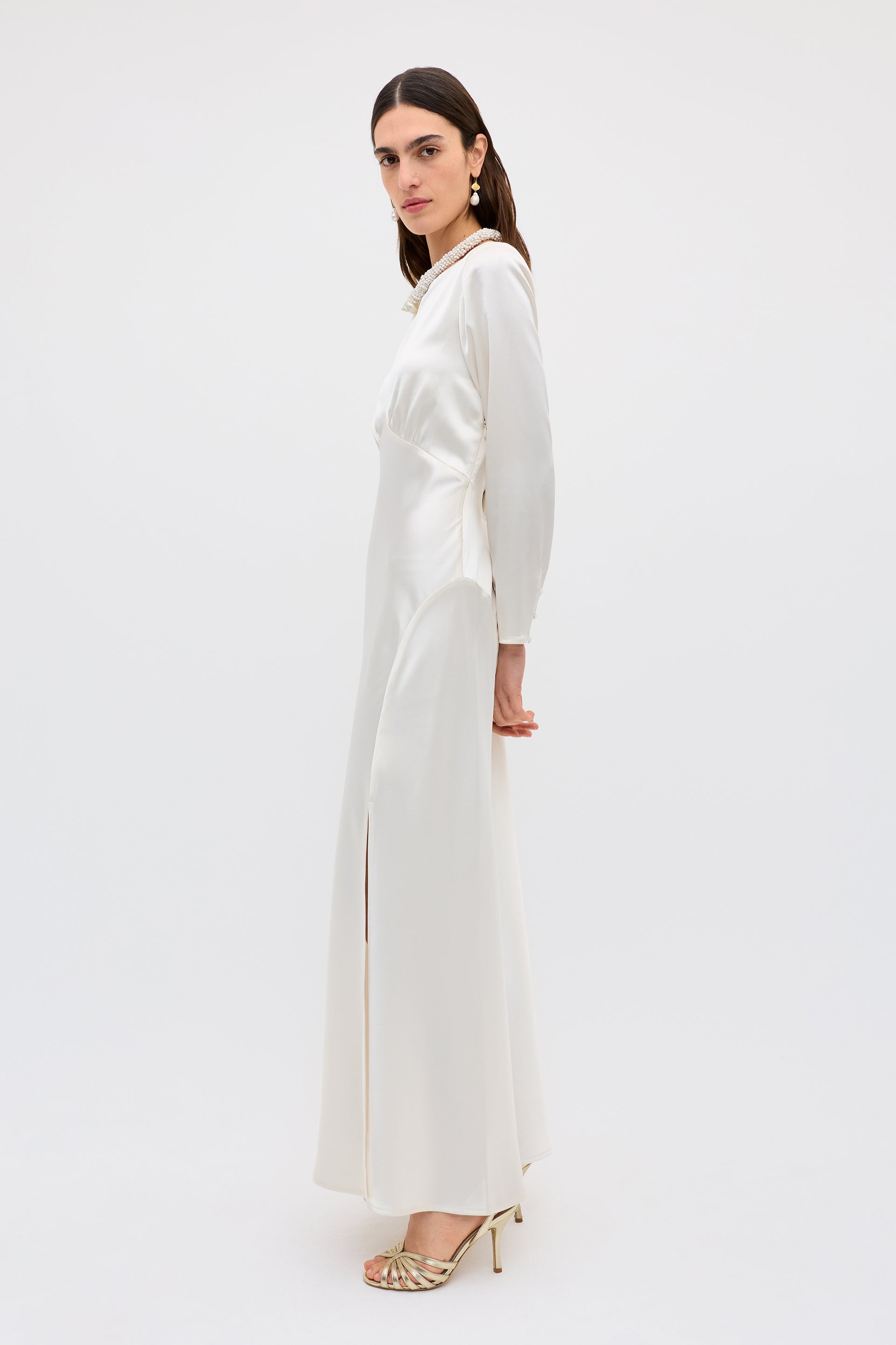 Devina Gown in Ivory Pearl