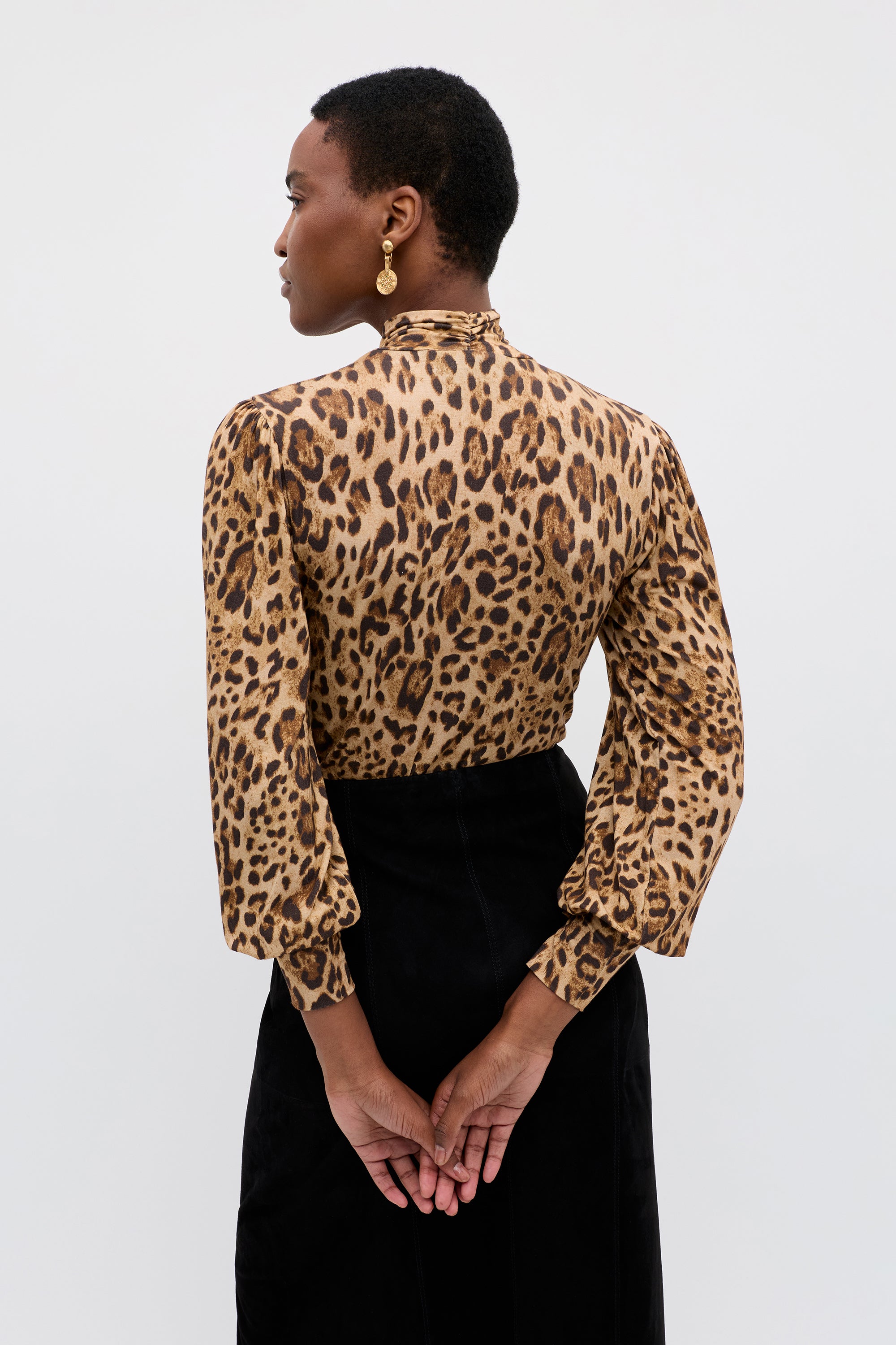 Suki Top in Mila Leopard Brown