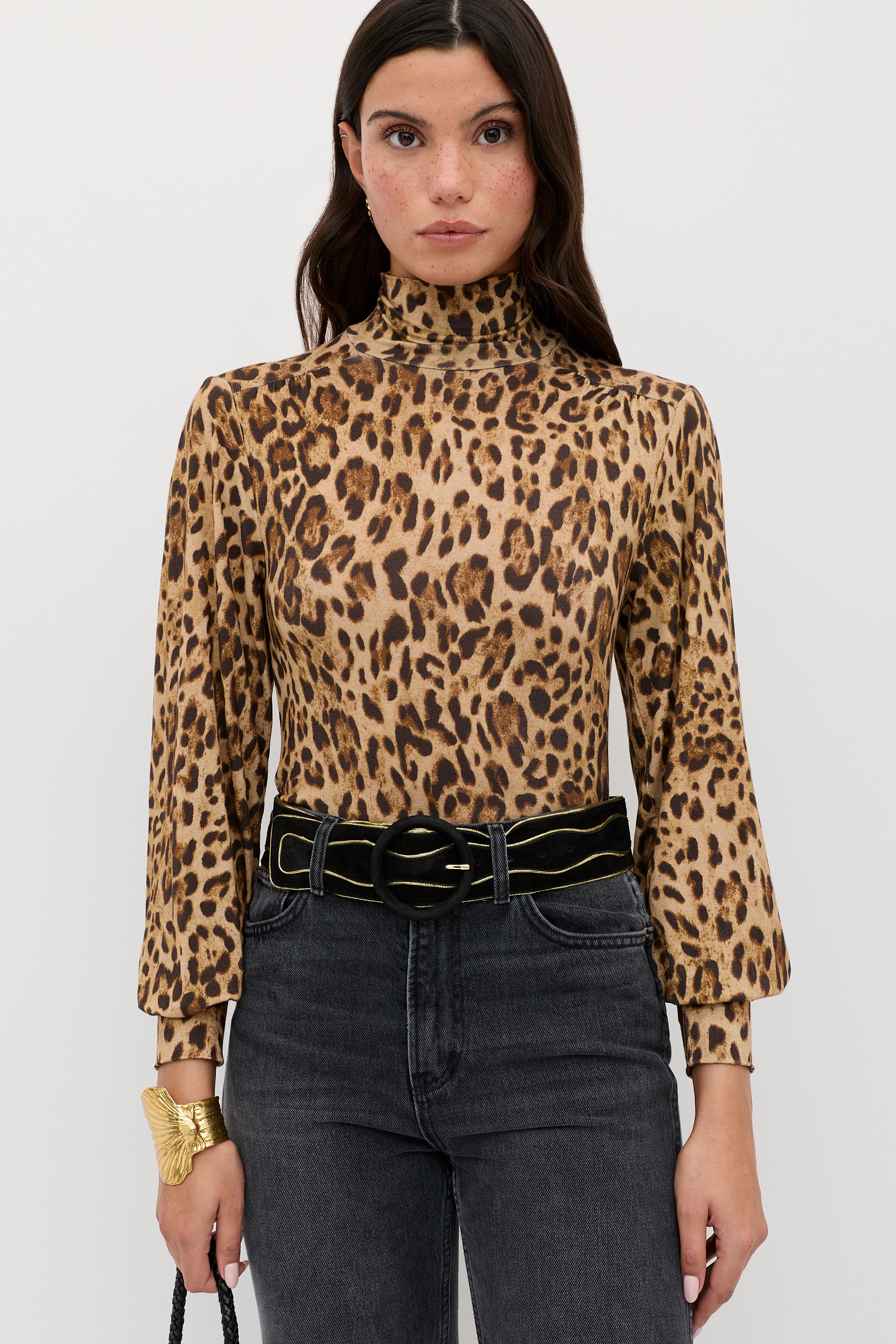 Suki Top in Mila Leopard Brown | RIXO ⋆