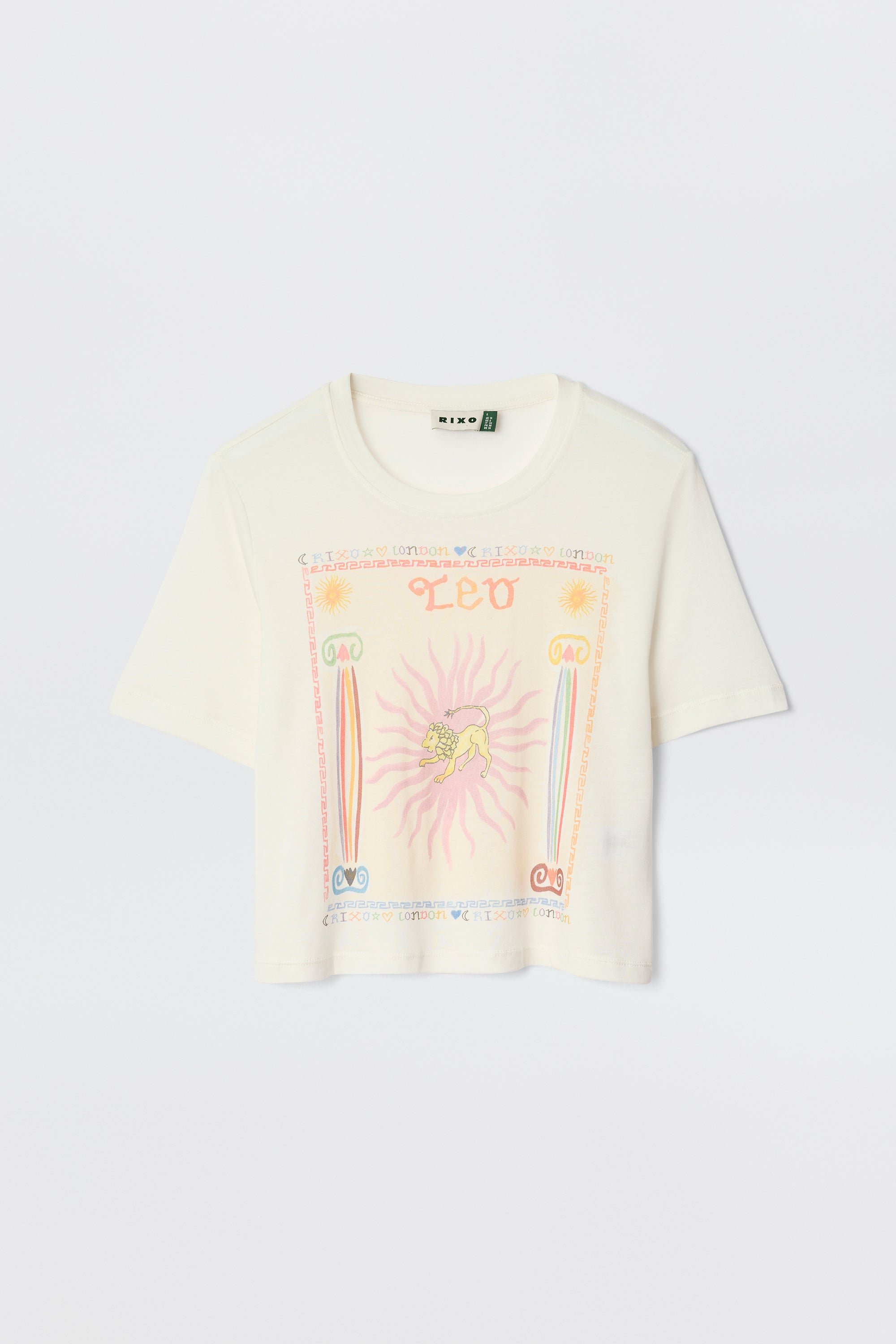Ria Zodiac T-Shirt in White Leo