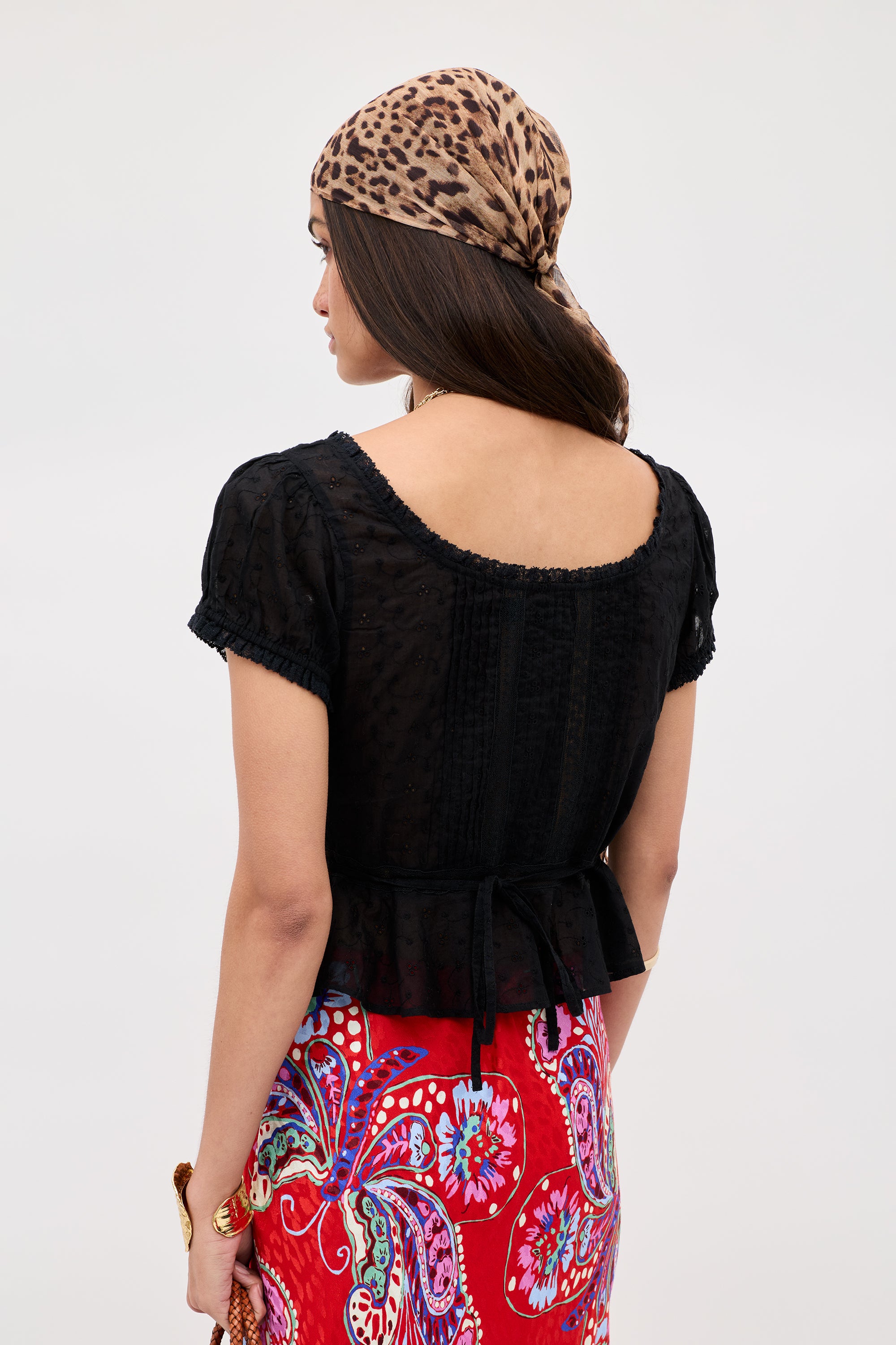 Sandi Cotton Top in Black | RIXO ⋆