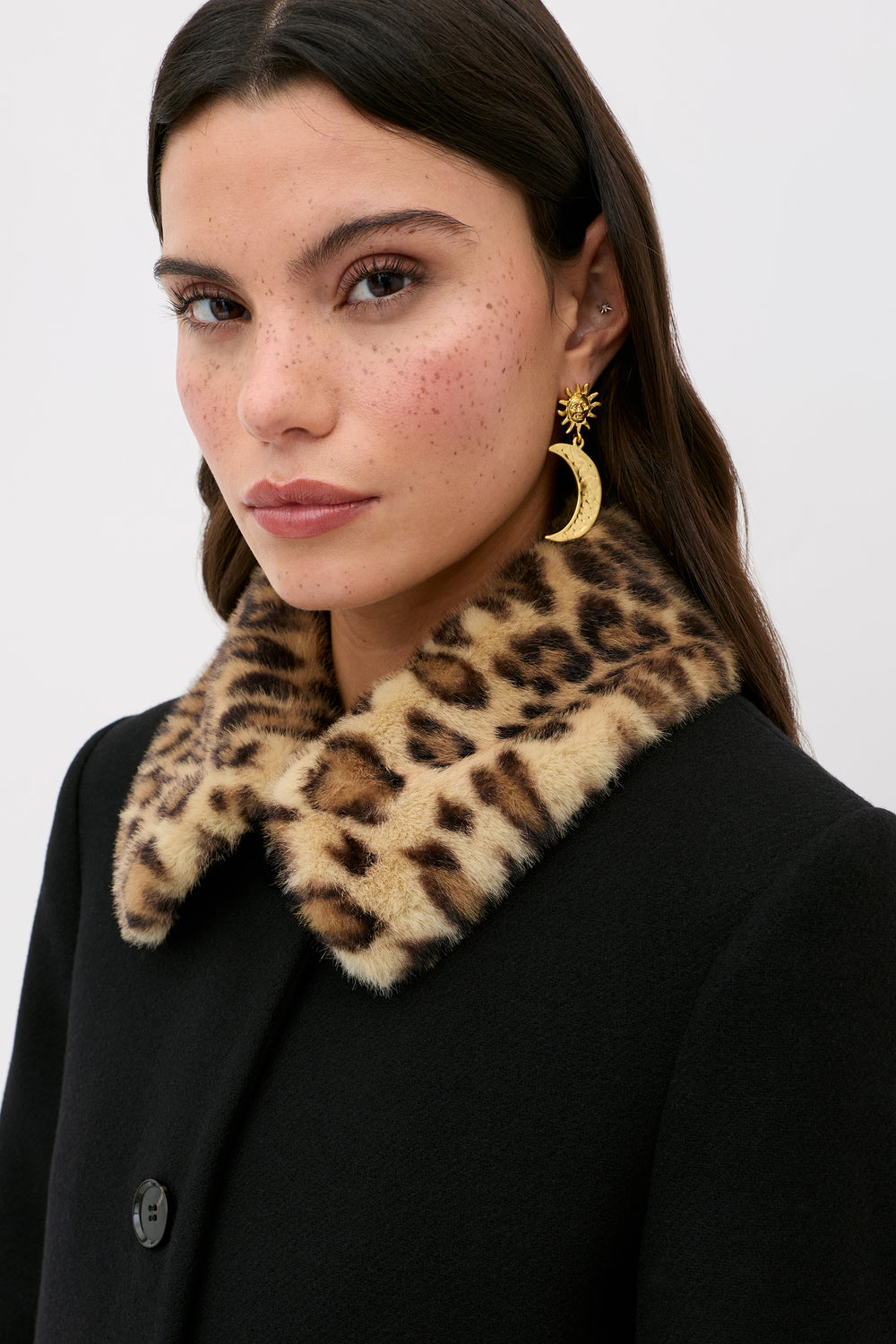 Aldith Wool Jacket in Marla Leopard Black | RIXO ⋆