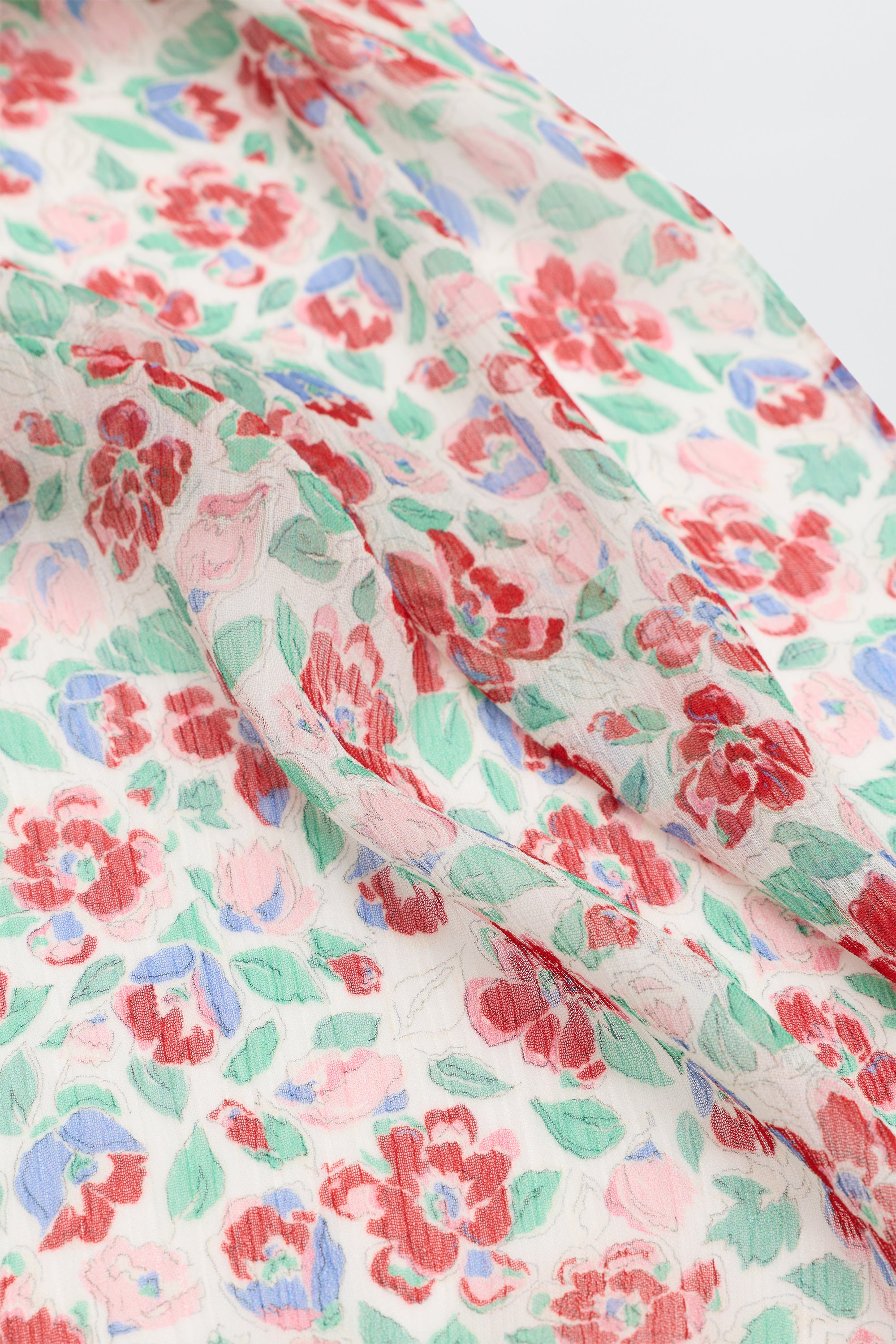 Julien Chiffon Scarf in Pink Jeannie Bloom Ivory | RIXO Worldwide ⋆