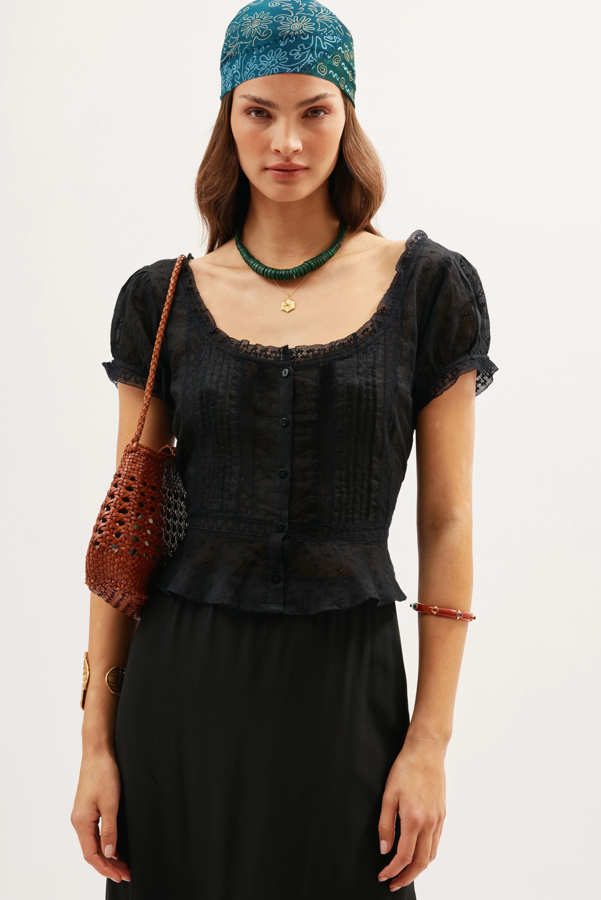 Sandi Cotton Top in Black