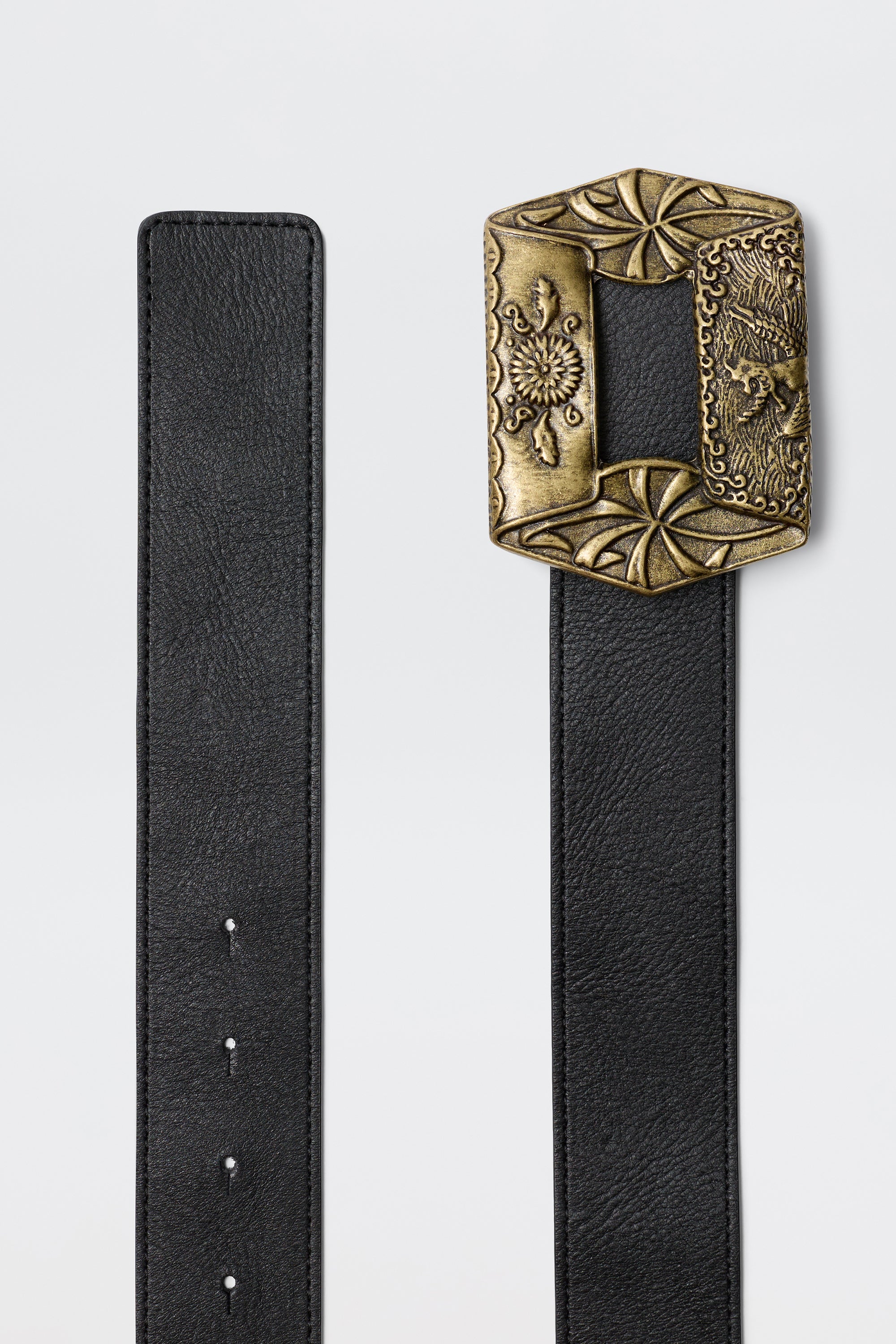 Calista Pony Hair Belt in Black | RIXO ⋆