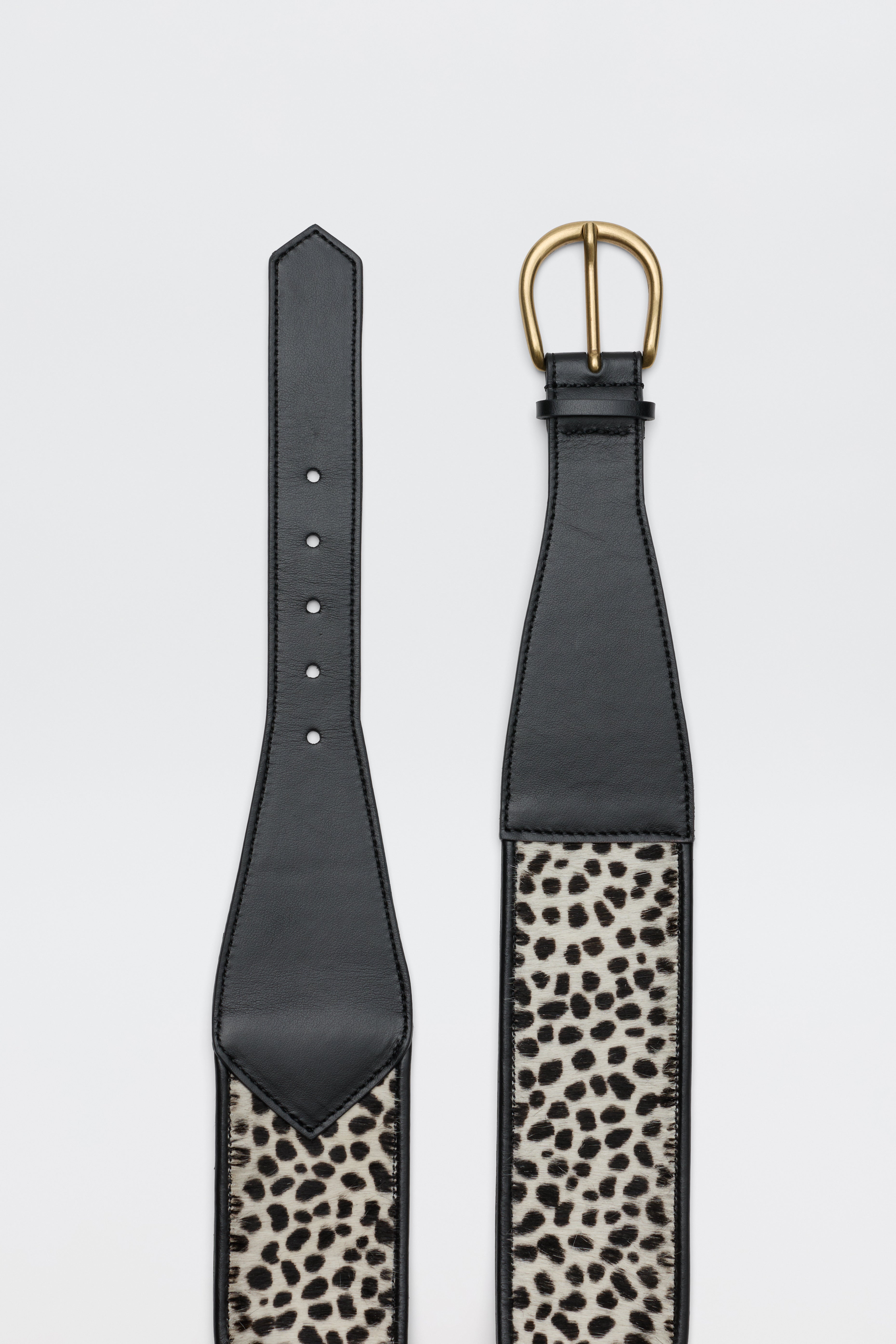 Calista Pony Hair Belt in Zandra Animal Brown