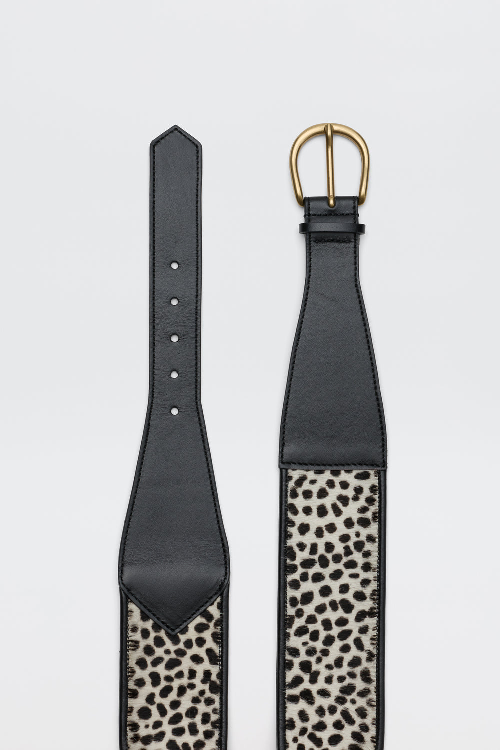 Calista Pony Hair Belt in Zandra Animal Brown