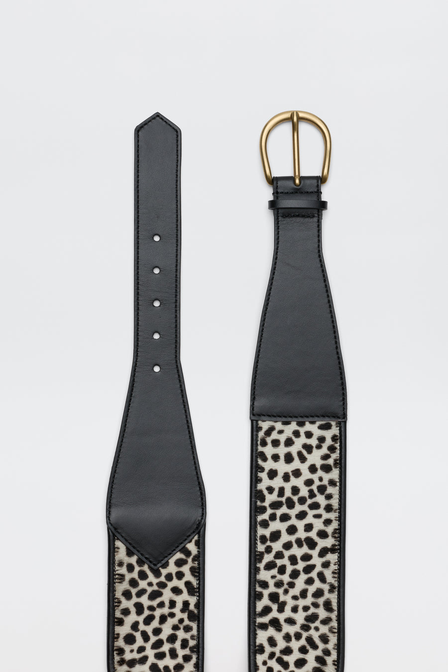 Calista Pony Hair Belt in Zandra Animal Brown