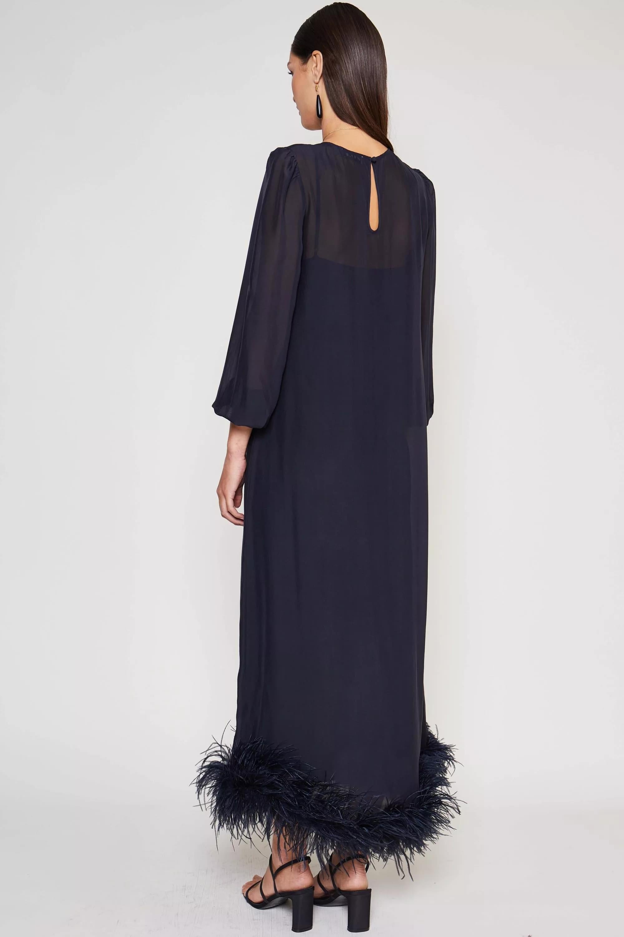 ellodie - deep navy feather – RIXO ⋆