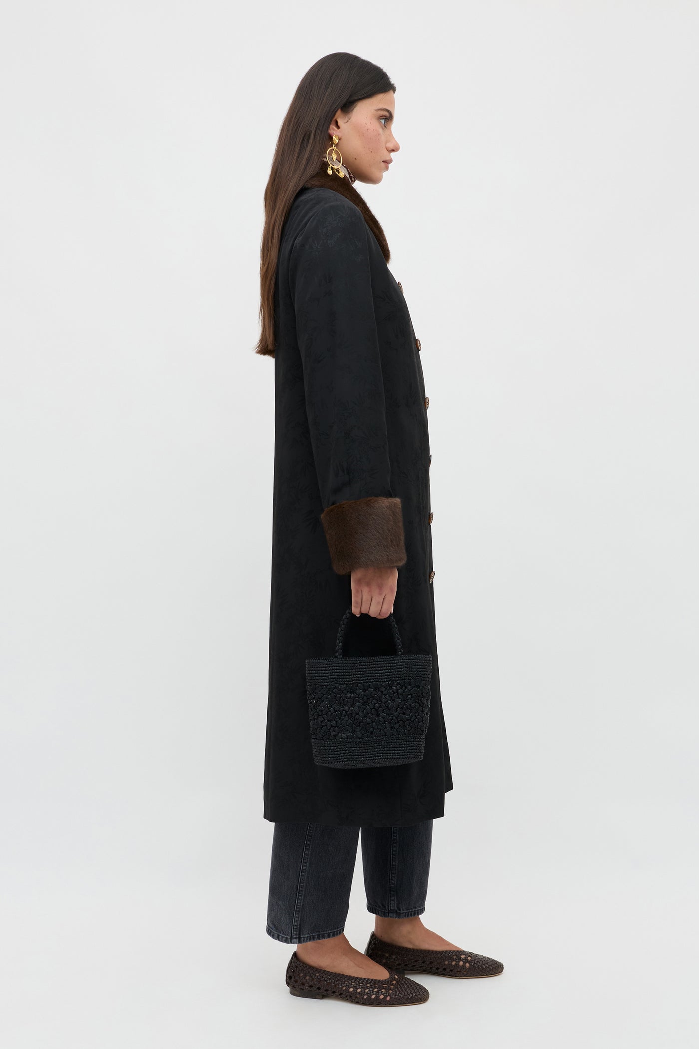 Jonah Jacquard Jacket in Black | RIXO ⋆