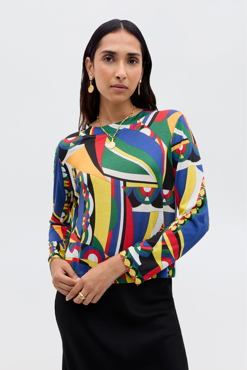 Phaedra T-Shirt in Soho Geo Multi
