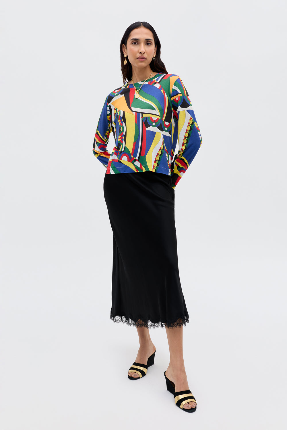 Phaedra T-Shirt in Soho Geo Multi