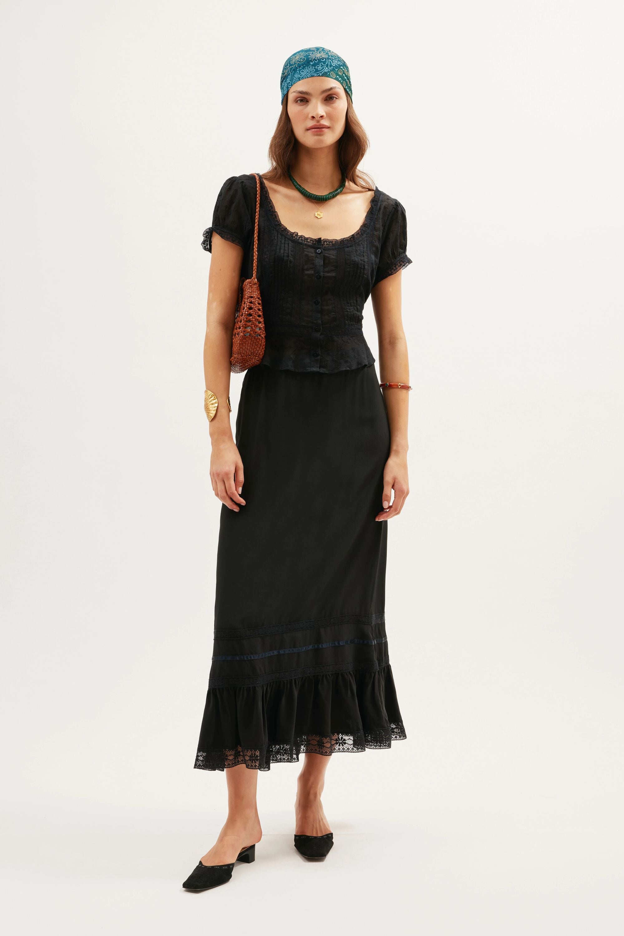 Sandi Cotton Top in Black