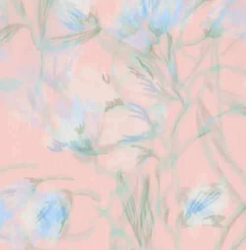 Novara Chiffon Midi Dress in Watercolour Floral Pink